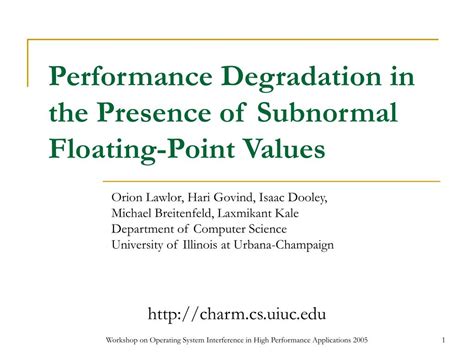Ppt Performance Degradation In The Presence Of Subnormal Floating
