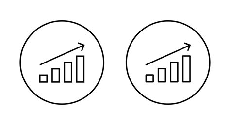 Growth Bar Chart With Upward Trend Arrow Icon Increase Success And