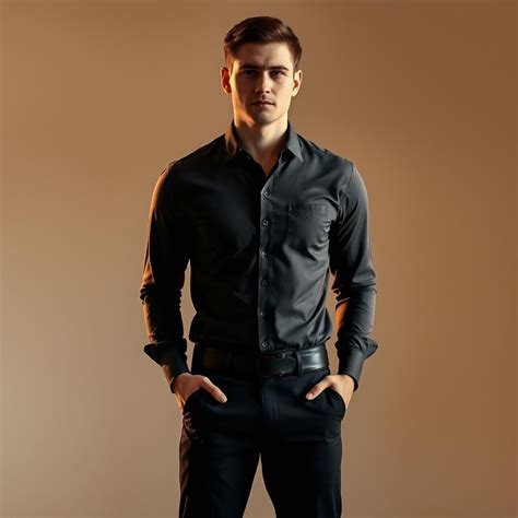 Embrace Confidence Male Figure In Relaxed Posture