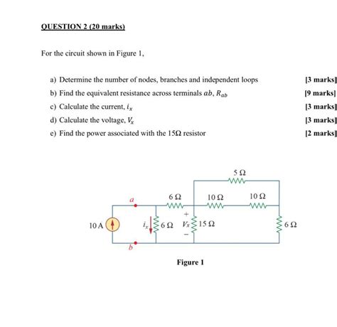 Solved QUESTION Marks For The Circuit Shown In Figure Chegg