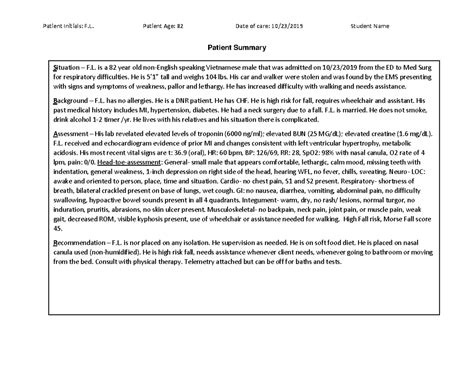Day 1-Pt (1) - care plan examples - Warning: TT: undefined function: 32 Warning: TT: undefined ...