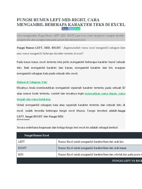 Fungsi Rumus Left Pdf