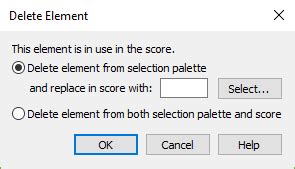Delete Element Dialog Box