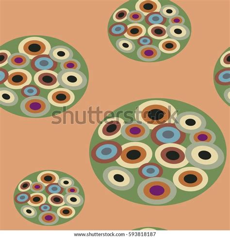 Abstract Seamless Texture Multicolored Concentric Circles Stock Vector Royalty Free 593818187