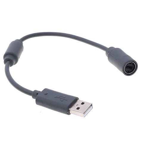 Wired Controller Usb Breakaway Adapter Cable Cord For Xbox 360 Gray