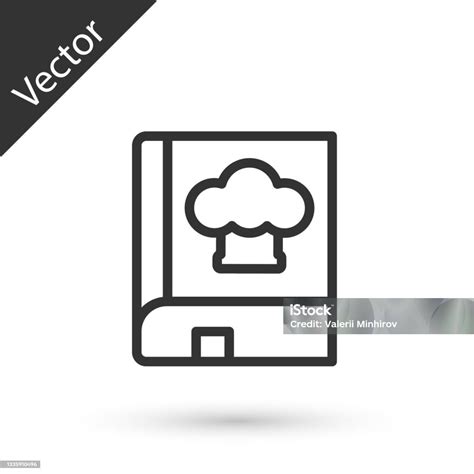 흰색 배경에 격리 된 회색 라인 쿡북 아이콘 요리 책 아이콘 레시피 북 포크와 칼 아이콘 칼 붙이 기호 벡터 고풍스런에 대한 스톡 벡터 아트 및 기타 이미지 Istock