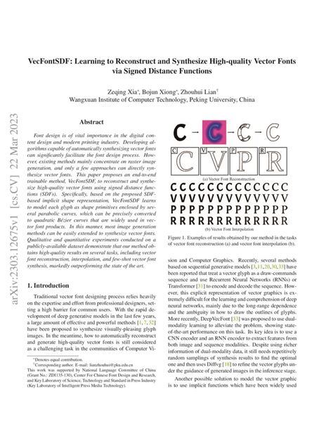 Vecfontsdf Learning To Reconstruct And Synthesize High Quality Vector