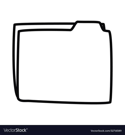 Document Folder Icon Line Style Royalty Free Vector Image