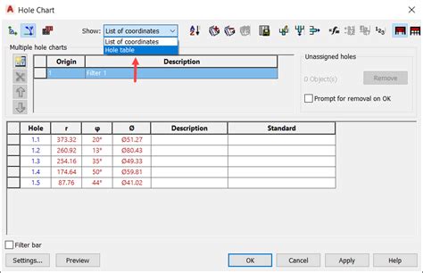 hole chart formula syntax help autodesk community