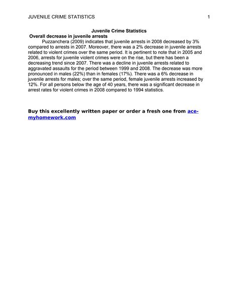 Juvenile Crime Statistics By Acemyhomework Issuu