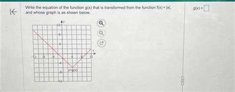 Solved Write The Equation Of The Function Gx That Is