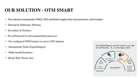 Ppt Itc Smart Solutions For Oracle Transportation Management Otm Powerpoint Presentation