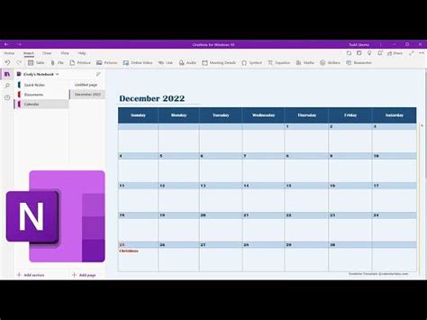 Downloadable Onenote Weekly Calendar Template For Effective Planning