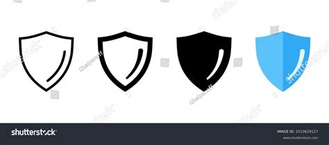 Shield Icon Set Defense Symbol Security Stock Vector Royalty Free 2510629127 Shutterstock