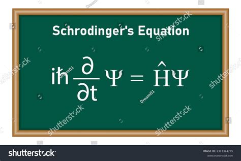 Schrodinger Equation Linear Partial Royalty Free Stock Vector