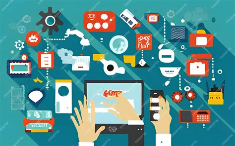 Premium Photo Flat Design Infographic Of Various Devices Connected In