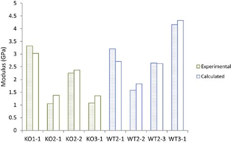 Comparison Of The Experimental And Modelled Moduli For Each Beam The