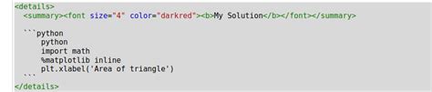 Html Python Code Inside Details Tag In Markdown Stack Overflow
