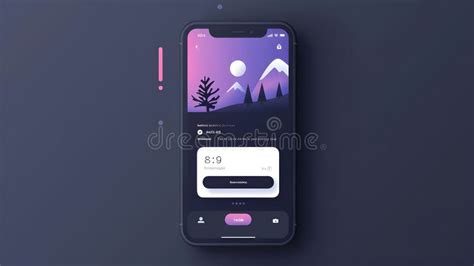create stunning mobile app designs featuring serene landscapes and user