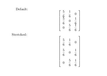 Matrices Vertical Spacing Between Fractions In Matrix Environment TeX LaTeX Stack Exchange