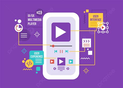 스마트 폰 배경에서 멀티미디어 플레이어에 대한 Ui Ux 그림 사용자 인터페이스 배경 사용자 경험 배경 Ui Ux 배경 배경 일러스트 및 사진 무료 다운로드 Pngtree