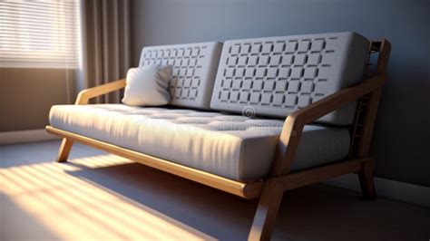 Stunning Rendered White Couch In Unreal Engine A Mid Century