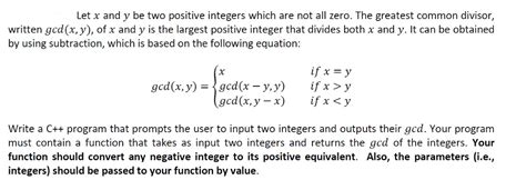 Solved Let X And Y Be Two Positive Integers Which Are Not