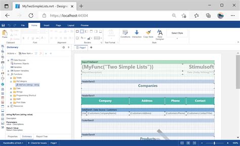 adding a custom function to the designer samples