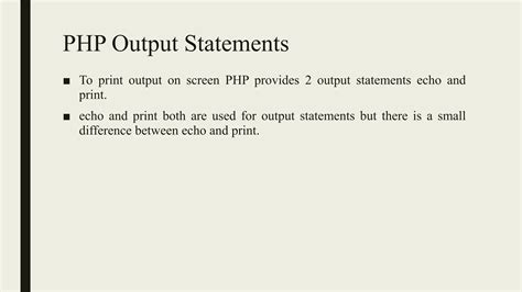 Introduction To Php Ppt