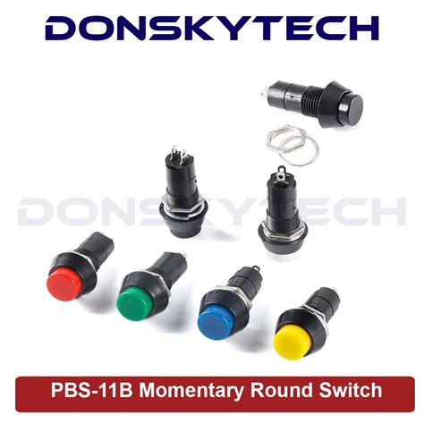 PBS 11B PBS11B 12MM 2PIN Momentary Self Reset Self Recovery Round Plastic Push Button Switch