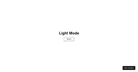 React Styled Components Dark Mode Codesandbox