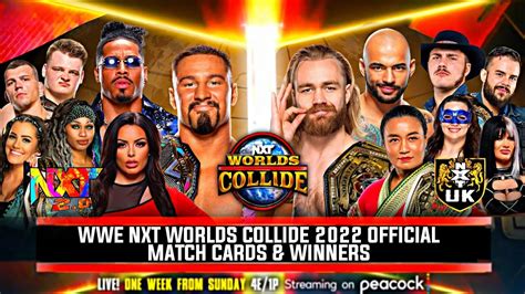WWE NXT Worlds Collide 2022 Official Matches & Results Winners | NXT 2.0 vs. NXT UK - YouTube