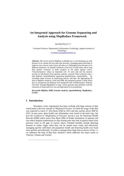 pdf an integrated approach for genome sequencing and analysis using