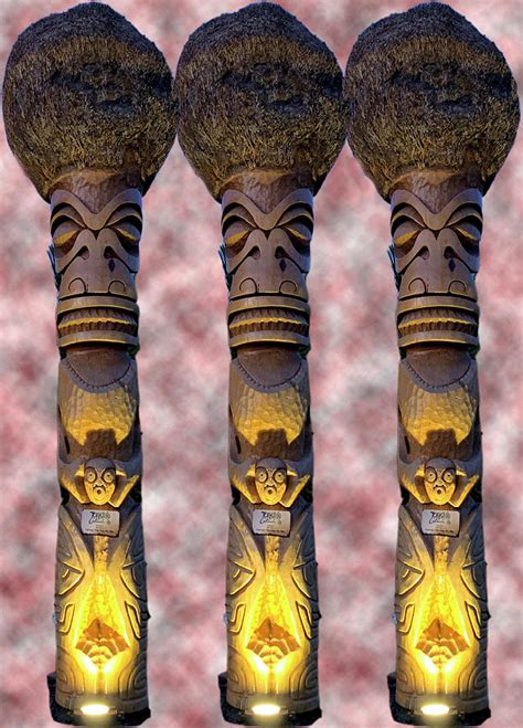 Tikis On Fire At Dusk Digital Art By Matthew Bamberg Fine Art America