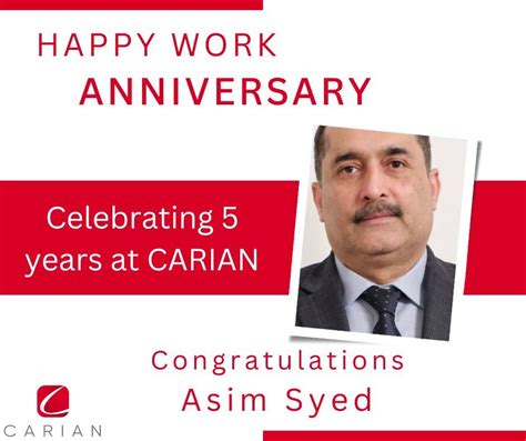 The Carian Group On Linkedin Today We Recognize Asim Syed Celebrating