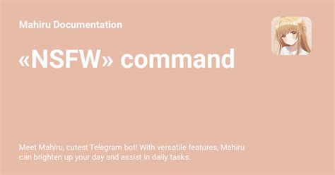 Nsfw Command Mahiru Documentation