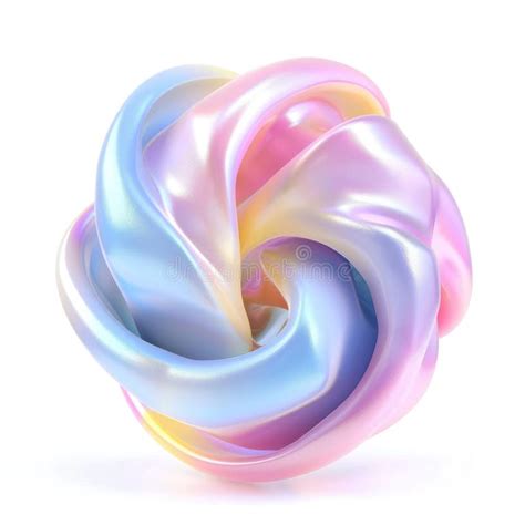 A Digitally Created Abstract Swirl With A Soft Pastel Color Palette Stock Illustration