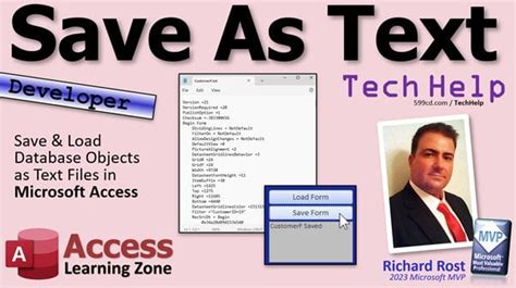 Save And Load Database Objects As Text Files In Microsoft Access Raccesslearningzone