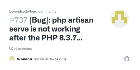 Bug Php Artisan Serve Is Not Working After The Php 837 Update
