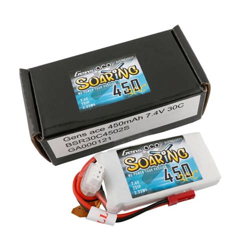 Gens Ace G2s0450 30b Li Po 2s 74v 450mah 30c Soaring With Bec Inside