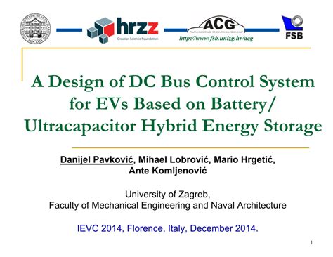 Pdf A Design Of Dc Bus Control System For Evs Based On Battery Ultracapacitor Hybrid Energy