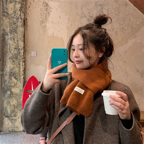 패션포인트 남녀공용 커플템 니트 목도리 머플러 에이블리