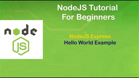 Nodejs Express Hello World Example Youtube