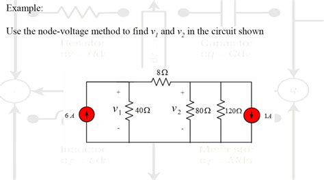 Solved Example Use The Node Voltage Method To Find V And Chegg