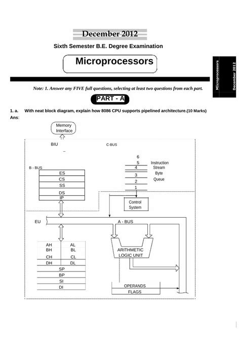 Pdf Sixth Semester Be Degree Examination · The 8086 Microprocessor