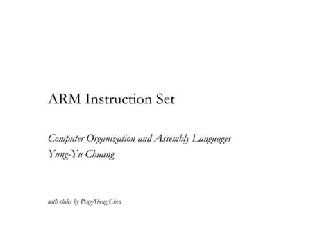 Arm Architecture Instruction Set Pdf