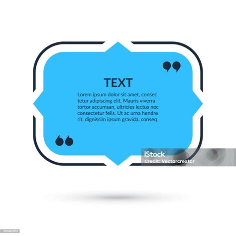 상자 음성 거품 텍스트 대괄호로 인용 템플릿 흰색 배경에 고립 된 인용 벡터 일러스트 레이 션 0명에 대한 스톡 벡터 아트 및
