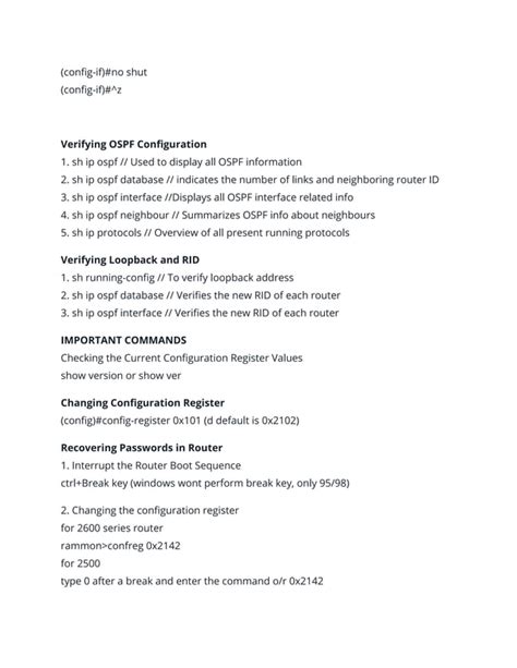 Routing Protocol Commands List Pdf