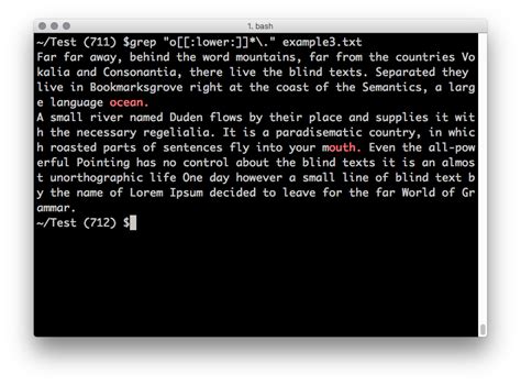 맥 터미널 Unix Grep 커맨드의 정규 표현식regular Expression 활용 Mac In June