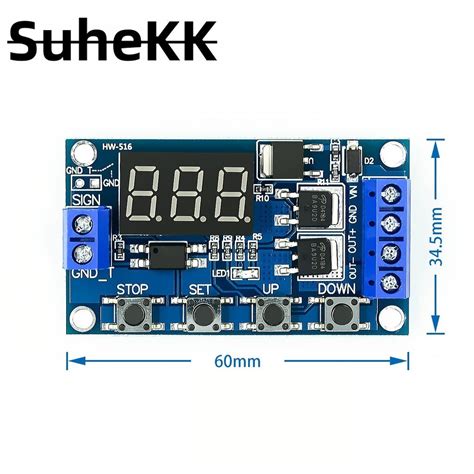 DC V V Dual MOS LED Digital Time Delay Relay Trigger Cycle Timer Delay Switch Circuit Board
